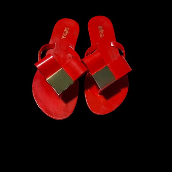 Shoes | Melissa Red Flip Flops | Poshmark